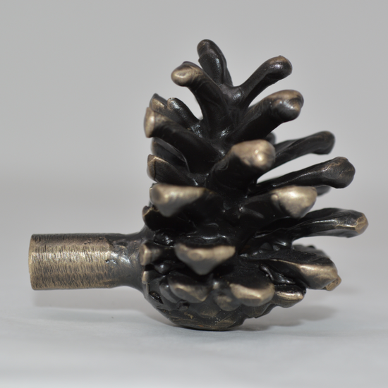 Lodgepole Pinecone Vertical Knob | Bronze Cabinet Knob – Timber Bronze
