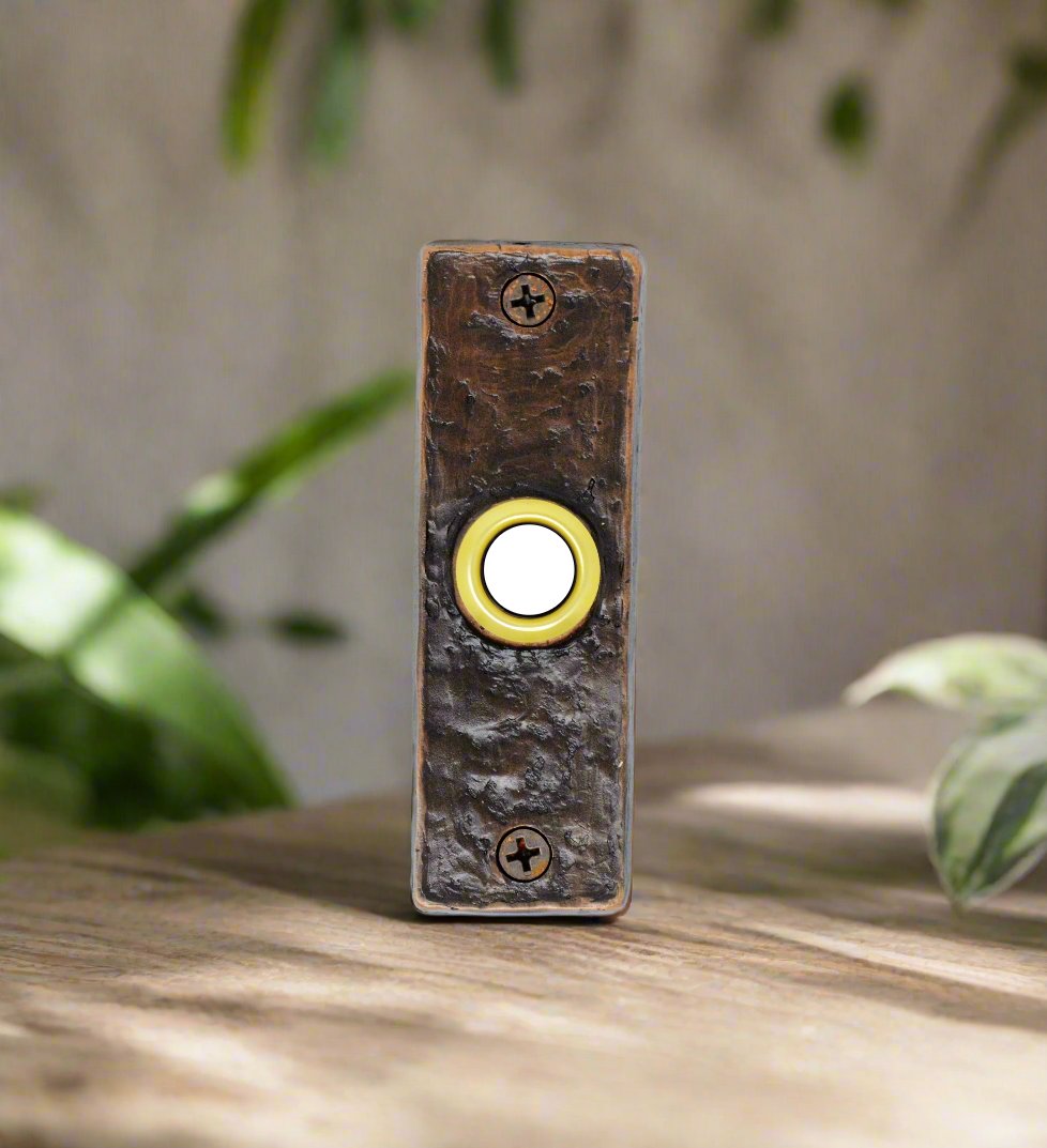 Slim Classic Doorbell | Rustic Bronze Slim Doorbell – Timber Bronze