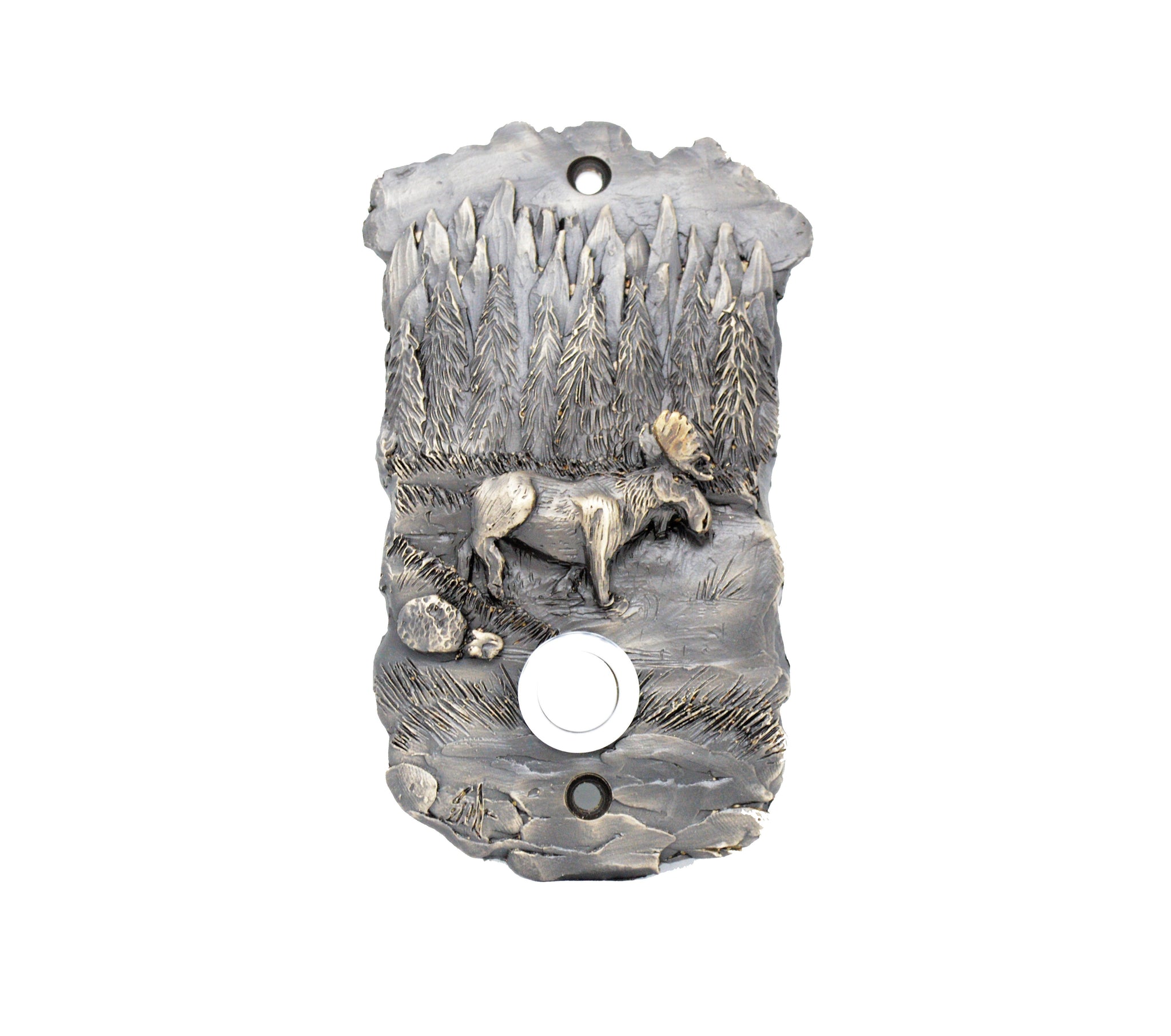Scenic Moose Doorbell | Rustic Bronze Country Doorbell – Timber Bronze