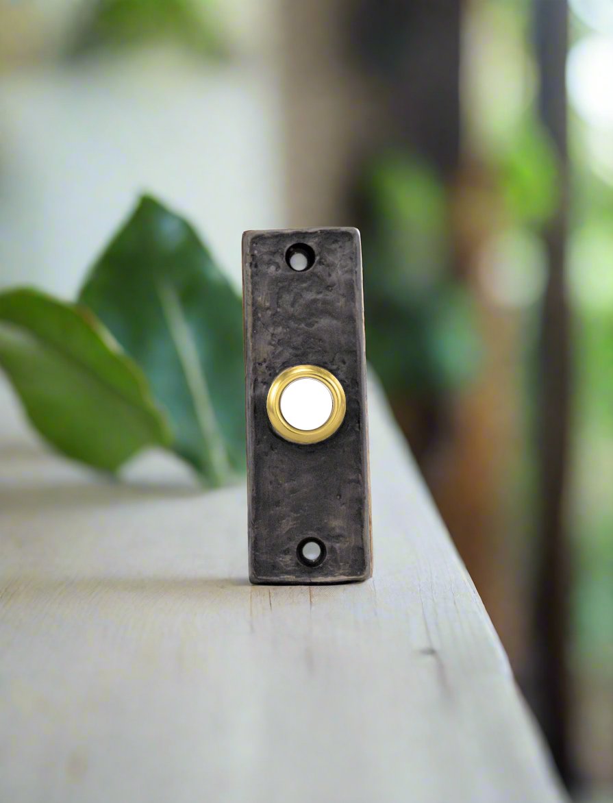 Slim Classic Doorbell | Rustic Bronze Slim Doorbell – Timber Bronze