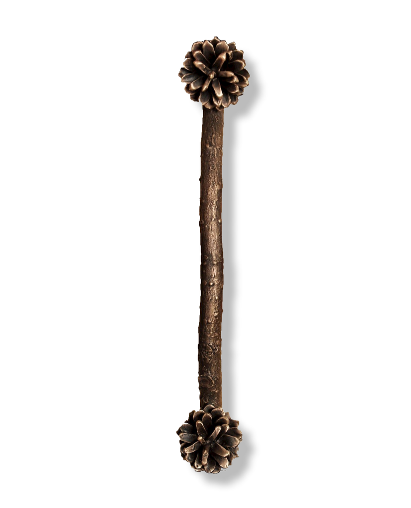 Lodgepole Pine Cone Handle 9" - Bronze Cabinet Hardware – timber bronze ...